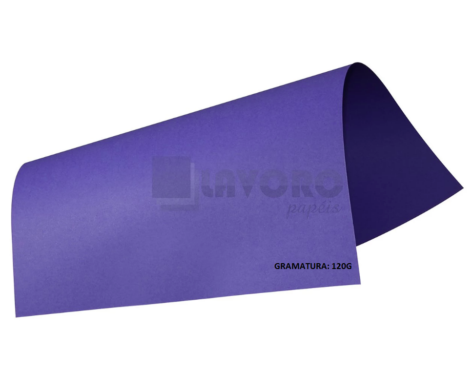 Papel Neon Plus 120gr A4 Roxo 27 Folhas - Lavoro Papel Neon
