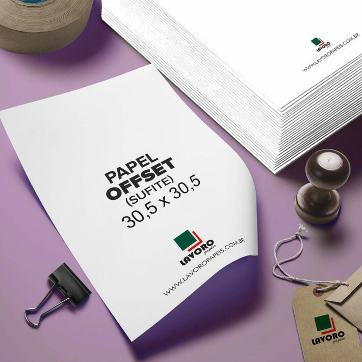 Papel Offset Sulfite 30,5x30,5 180g 100 Folhas -Lavoro Papel