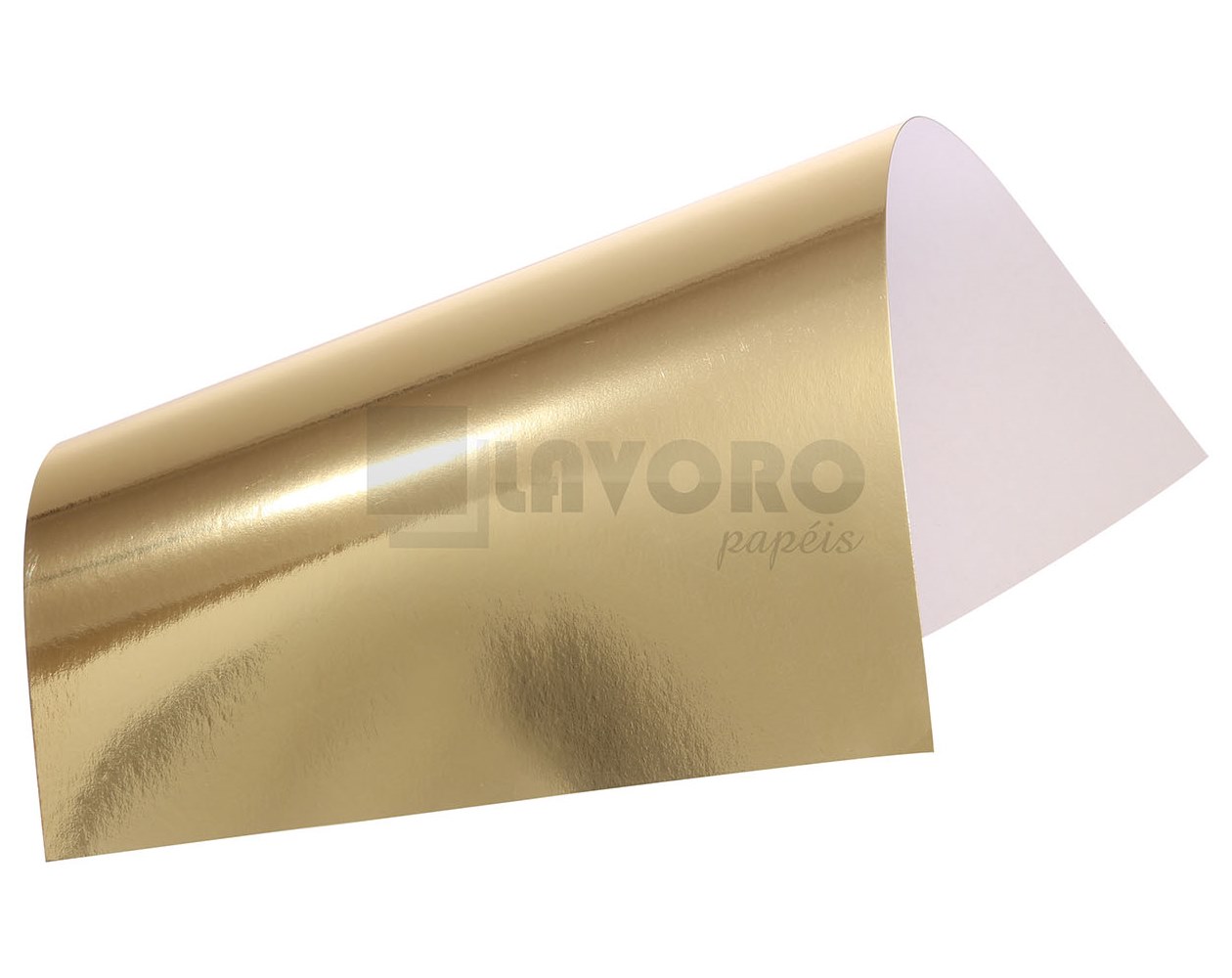 Papel Adesivo Laminado - Dourado 90G A4 - 25 Fls - Lavoro Papel Adesivo ...