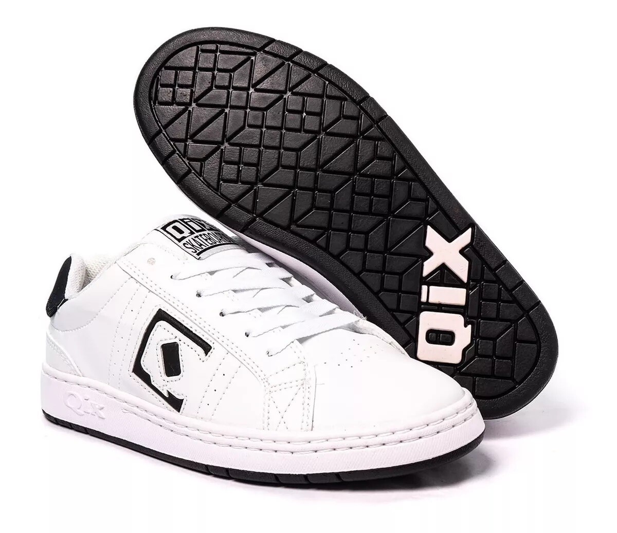 Tênis Qix Combat Retro - Branco Preto - Deepipe - A melhor Skate Surf ...