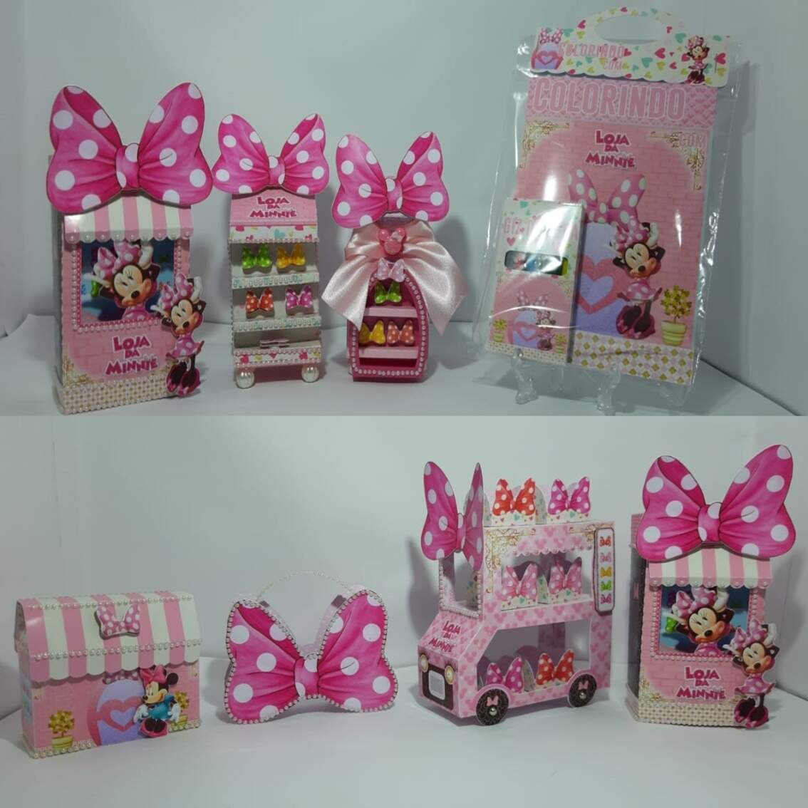 Kit Imprimible Cajitas Minnie Mouse
