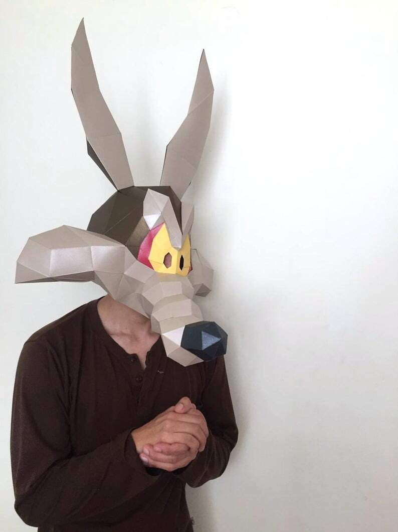 Máscara Coyote - [archivo Digital] Papel Papercraft Pdf