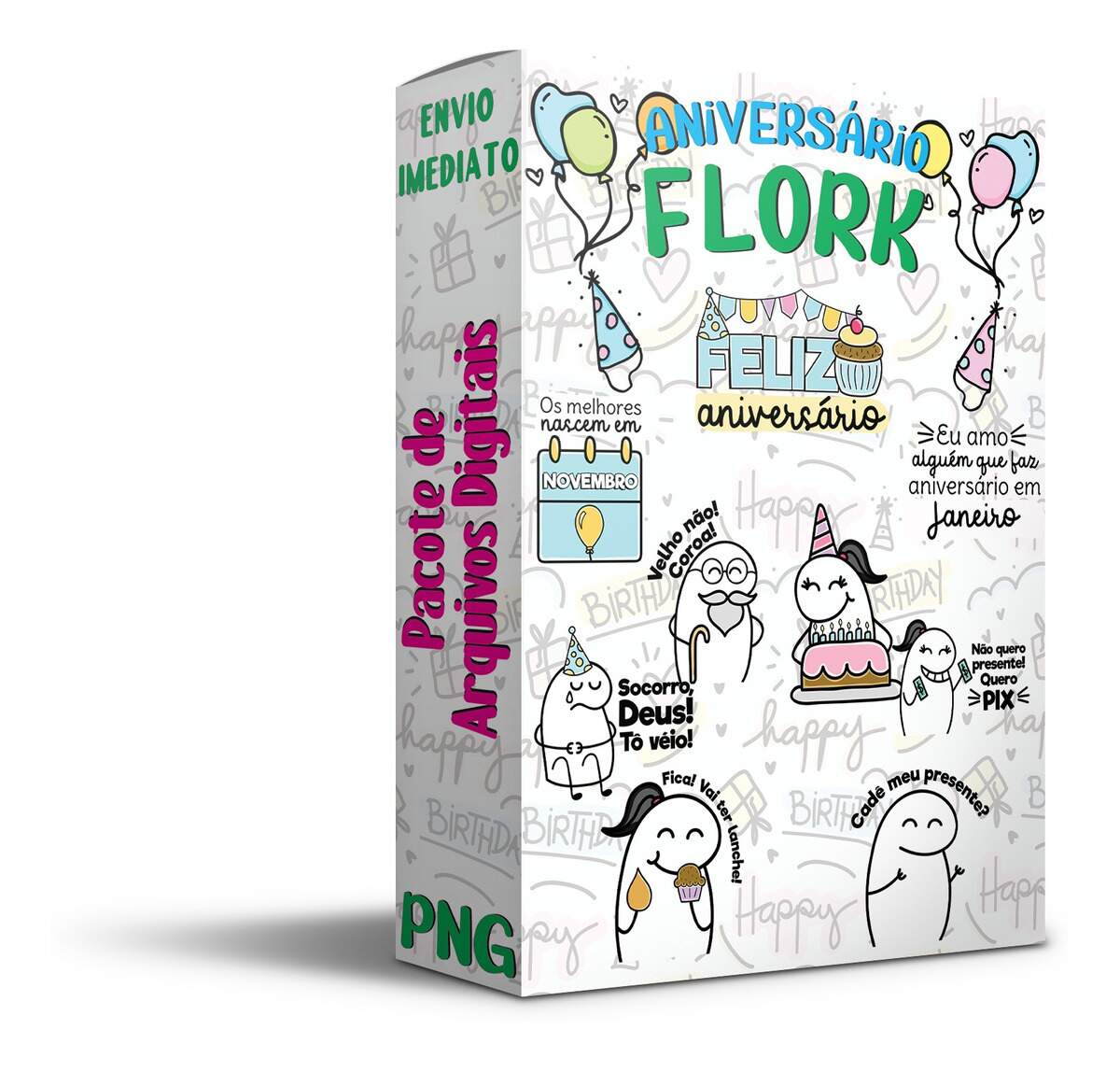 Kit Digital Flork Aniversário