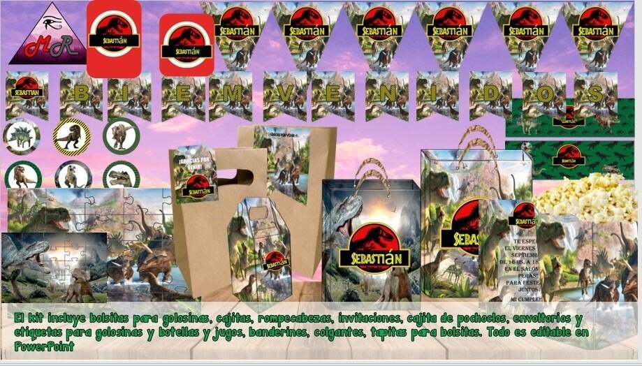 Kit Dinosaurio Imprimible Editable