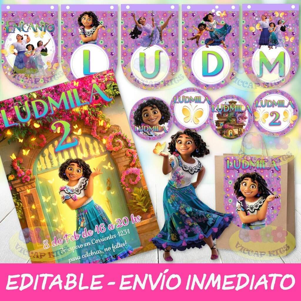 Kit Imprimible Encanto 100% Editable Power Point