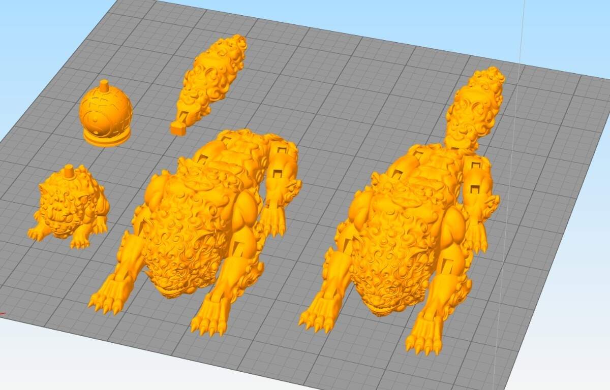 Leon Foo Articulado Archivos Stl Para Impresión 3d