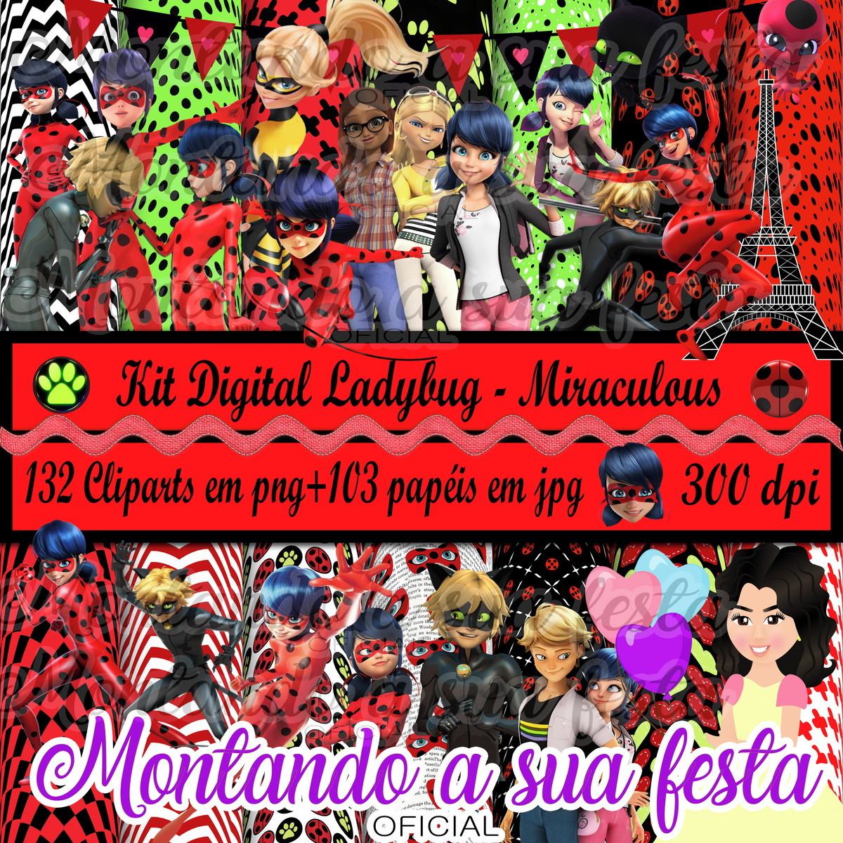 Kit Digital Ladybug - Miraculous