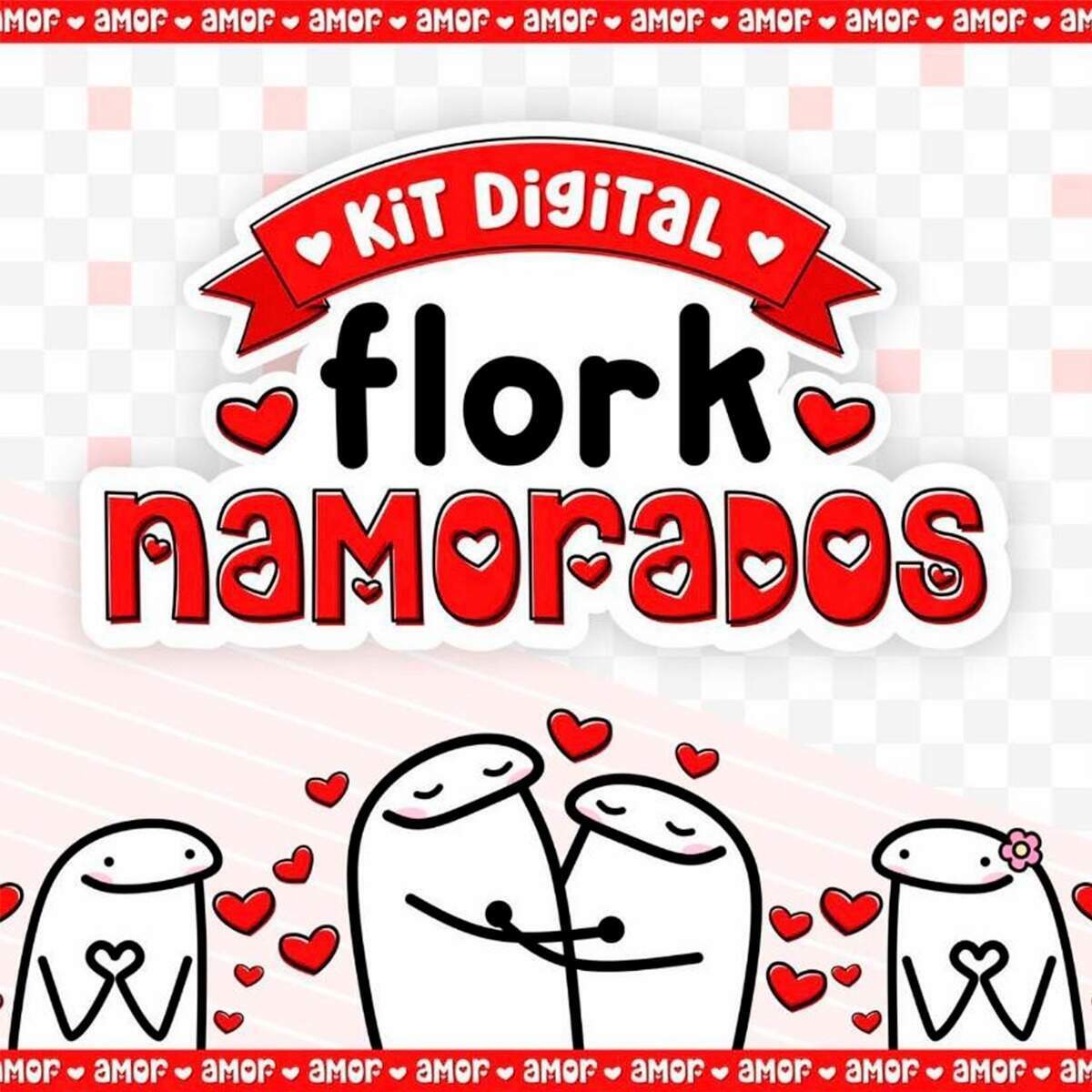 Arte Digital Kit Flork Dia Dos Namorados