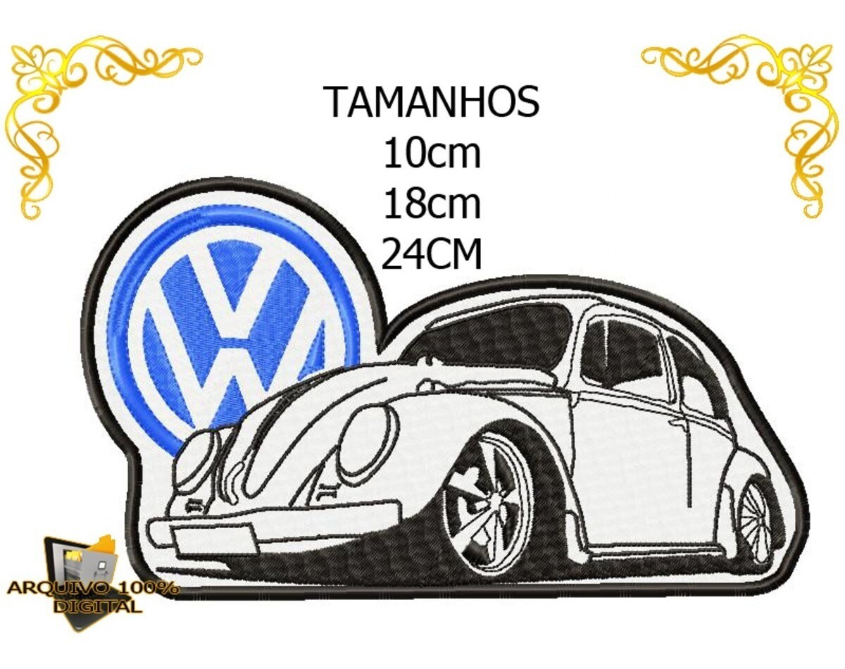 Matrizes Bordado Comp Fusca Carro Antigo Matrizes Bordado Comp Fusca Carro Antigo