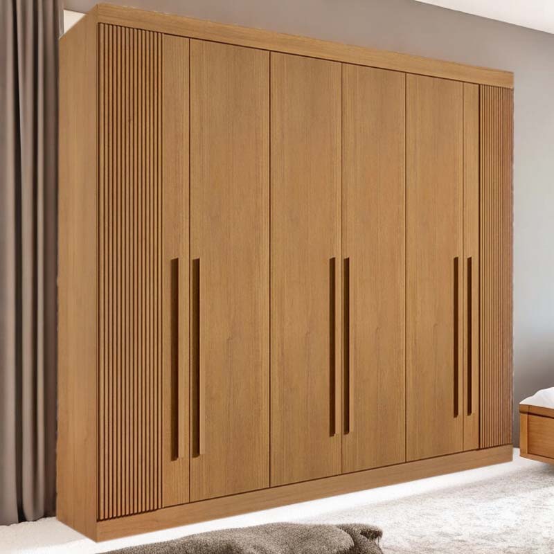 Roupeiro 6 Portas Da Vinci Plus 100% MDF Cinamomo Ripado D Doro ...