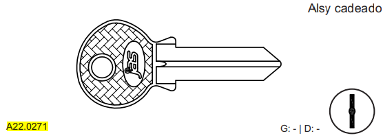 CHAVE YALE ALSY CADEADO - Hortojas Distribuidora Imports