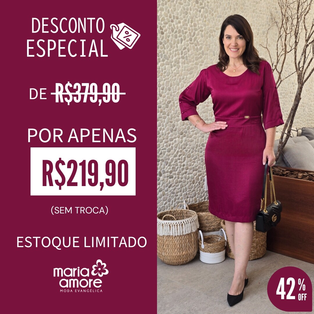 Vestido Alana Sofisticação e Estilo em Moda Evangélica | Maria Amore