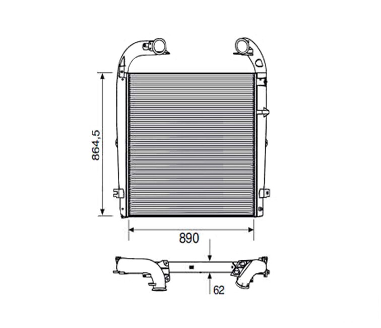 INTERCOOLER SCANIA SERIE 6 SCANIA R 400 / 410 / 440 / 480 / 500 / 510 ...